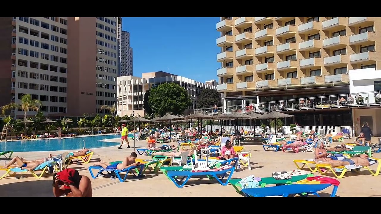 Hotel Rio Park Benidorm Pool Area 19 April 2023 - YouTube
