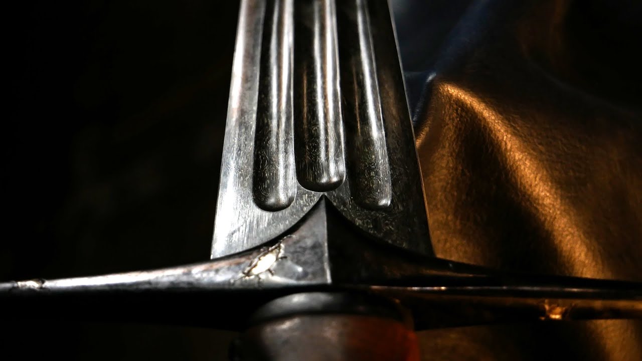 Making a True "Damascus" Crucible Steel Bastard Sword - YouTube
