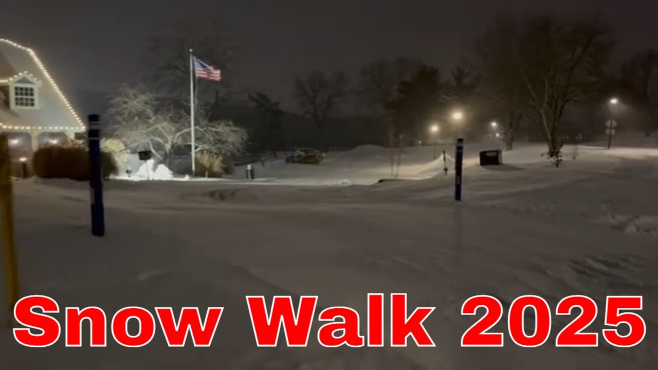 Snowpocalypse 2025 St Louis - Night Walk In The Snow - YouTube