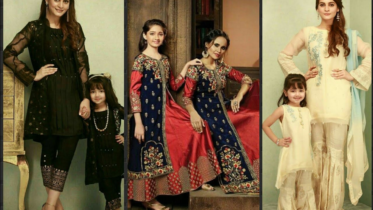 New & Beautiful Mother/Daughter same Dress Designs Ideas - YouTube