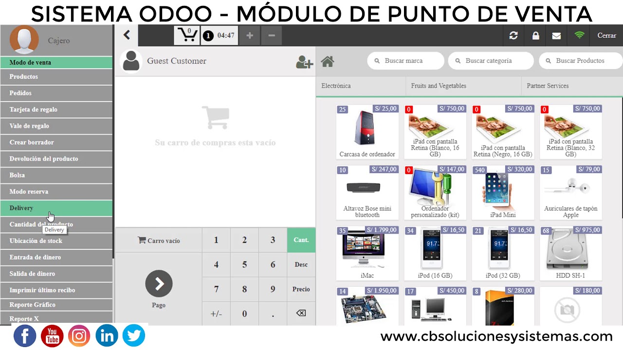Sistema Odoo v11 - Modulo Punto de Venta Mejorado - YouTube
