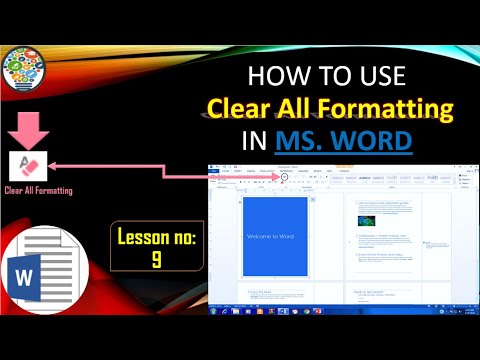 How to use clear all formatting in ms-word and remove formatting in ms ...