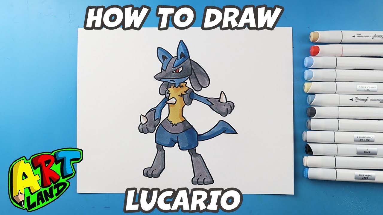 How to Draw Lucario l Pokemon - YouTube