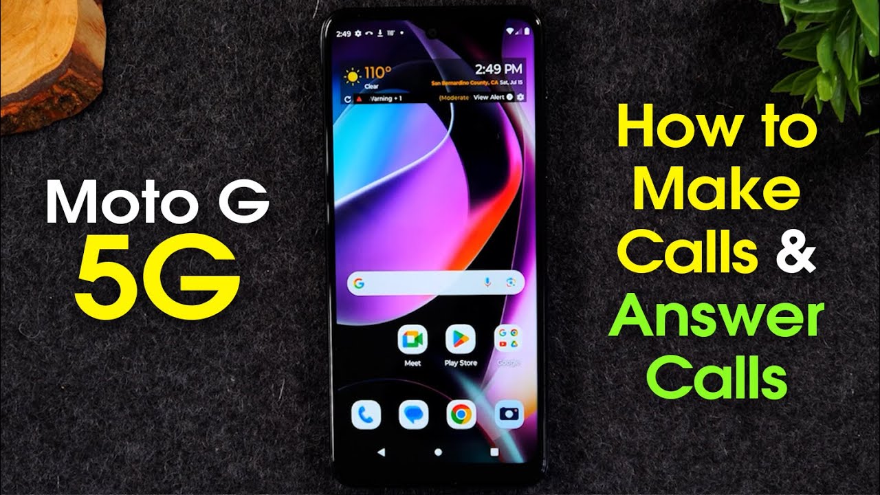 Moto G 5G How to Make Calls and Answer the Phone - YouTube
