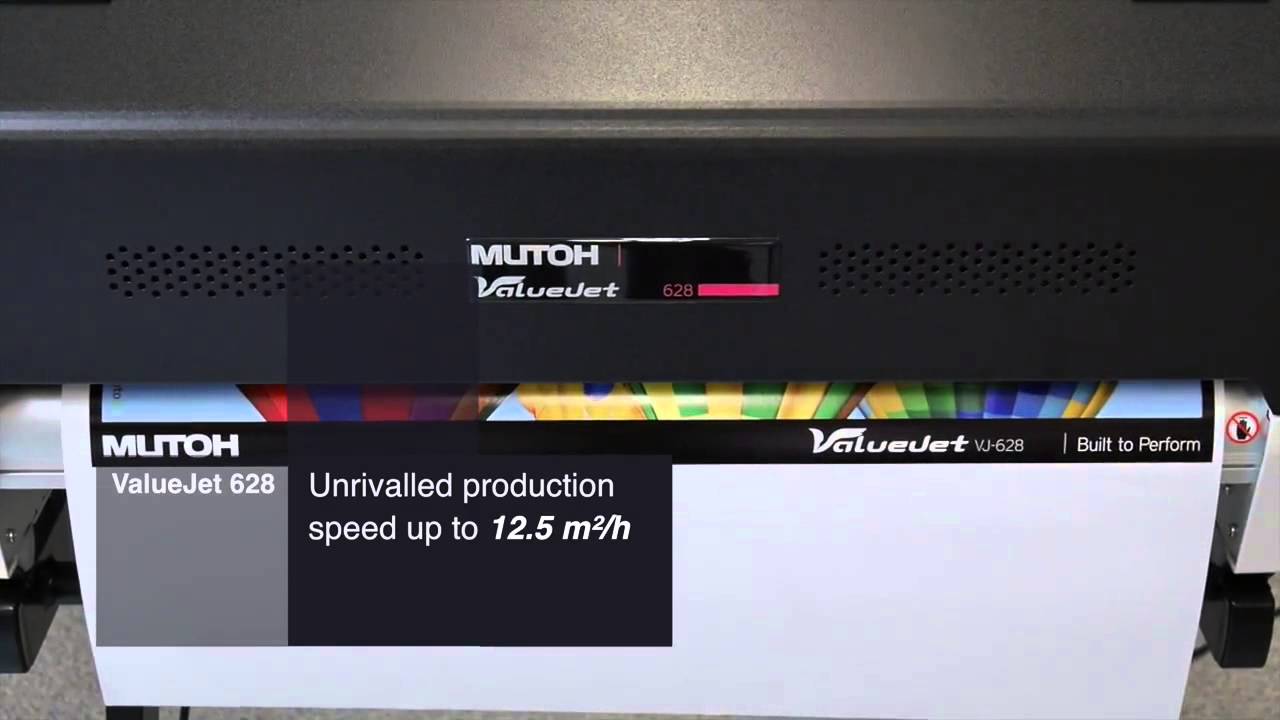 Mutoh ValueJet 628 - ploter eko-solwentowy 62 cm - YouTube