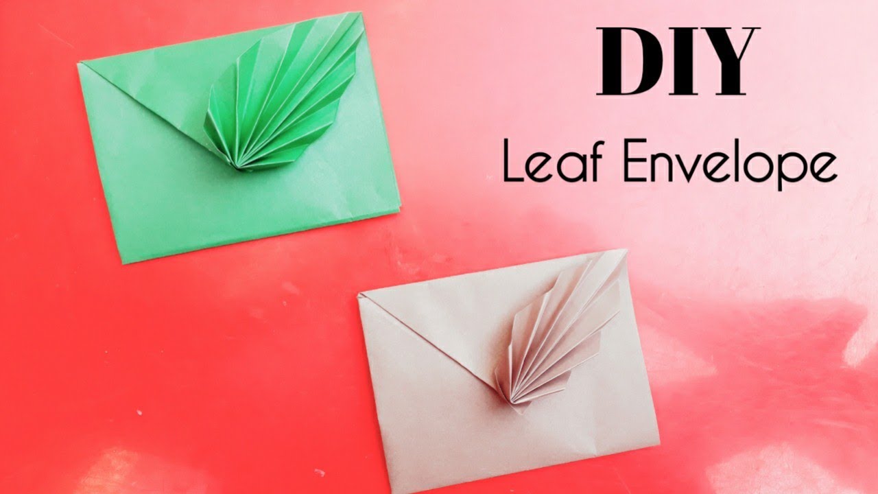 DIY Paper Leaf Envelope / Easy craft - YouTube