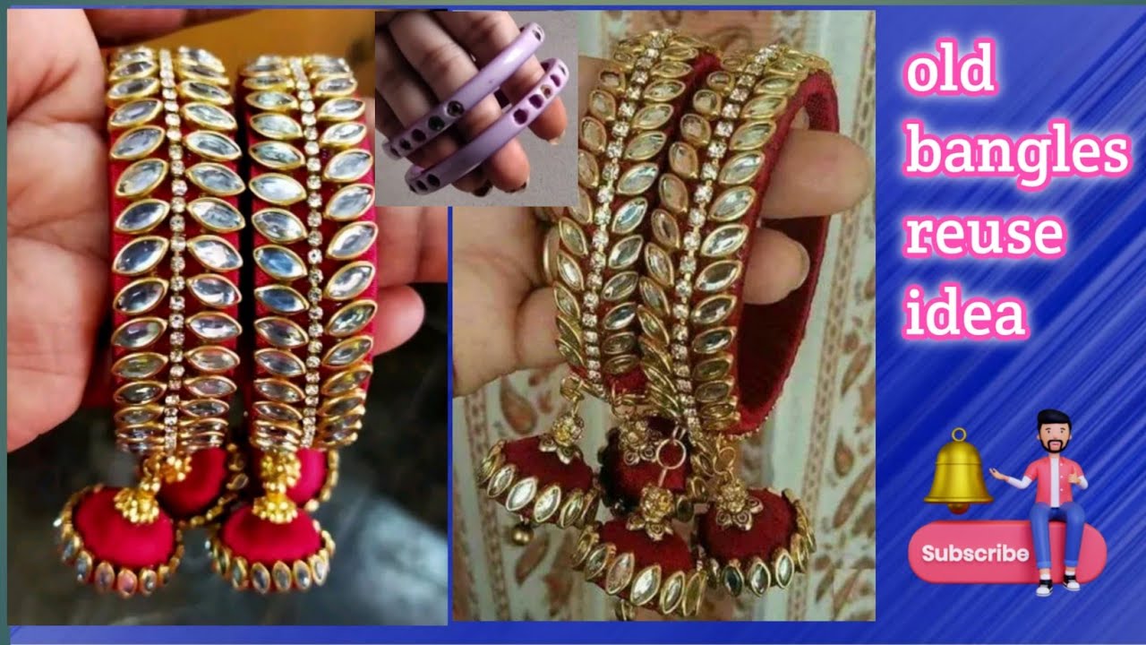 diy old bangles reuse idea. how to make bangles at home. कंगन कैसे ...
