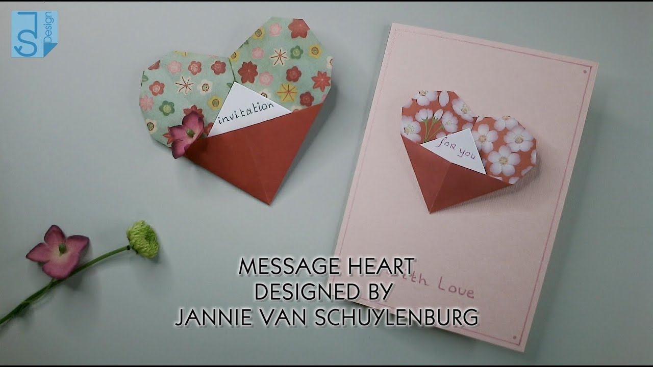 How to make a Lovely Origami Message Heart for Wedding, Mothers Day ...