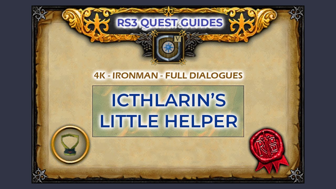 RS3: Icthlarin's Little Helper Quest Guide | 4K | Ironman - YouTube