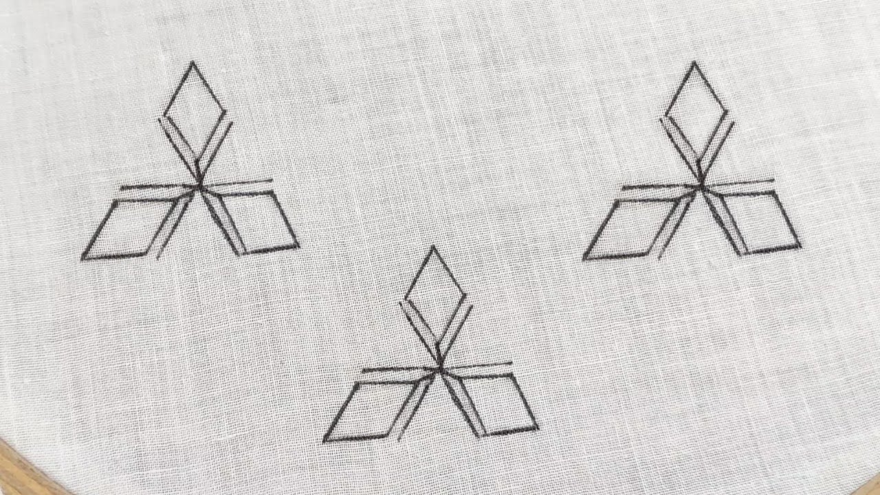 Easy All Over Geometric Embroidery Design (Hand Embroidery) - YouTube