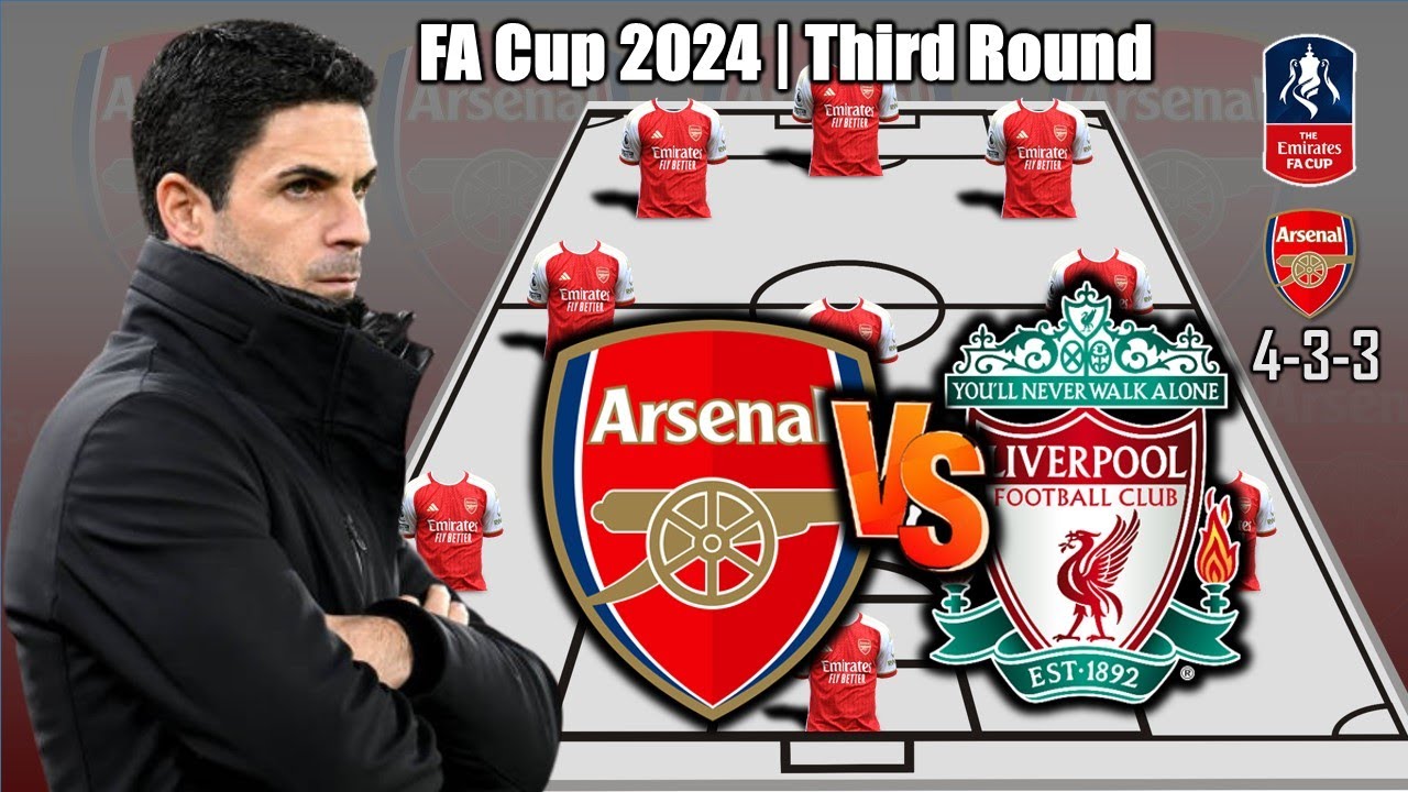 ARSENAL VS LIVERPOOL | ARSENAL POTENTIAL STARTING LINEUP FA CUP 2024 ...