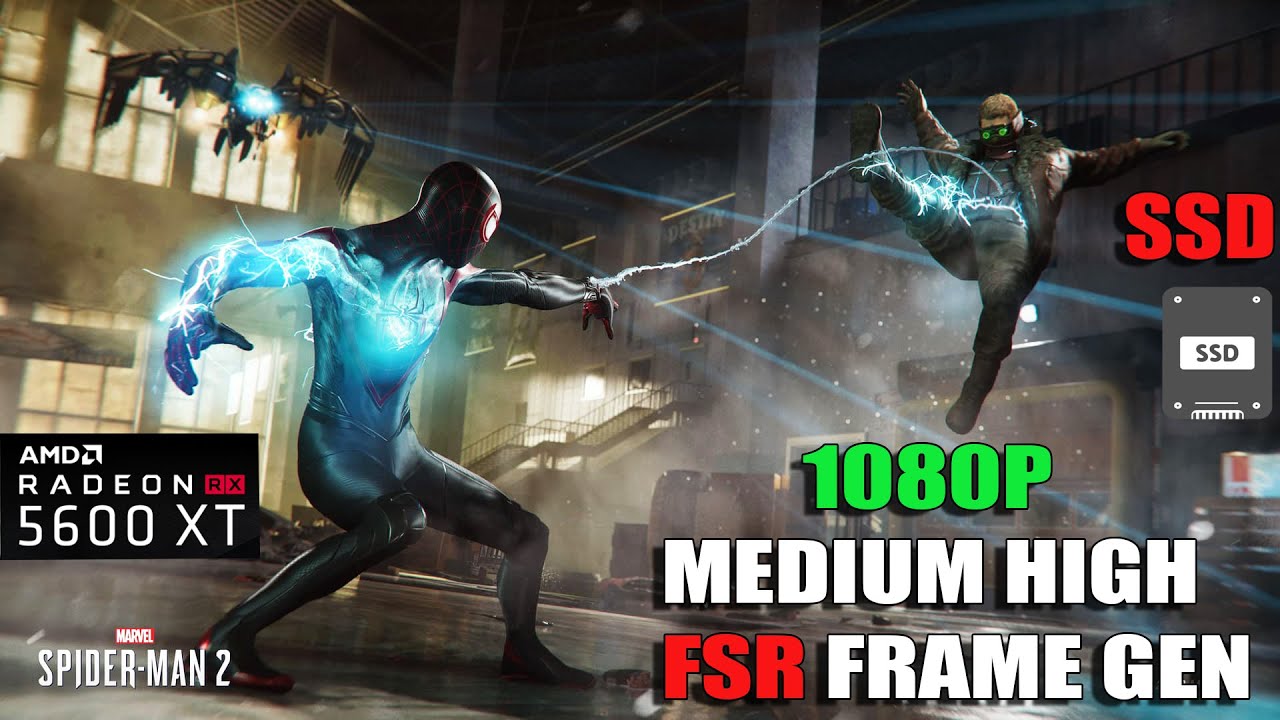 Marvel spiderman 2 | Tested SSD | RX 5600XT I7 4790 | v1.212 - YouTube
