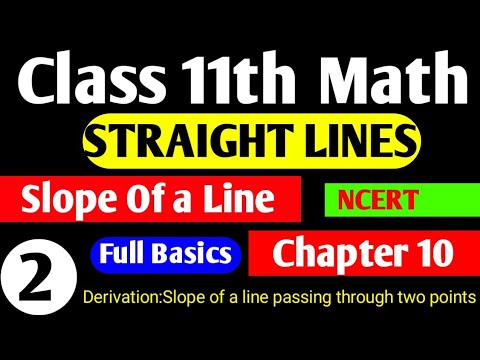 Class 11 Math Chapter 10 In Hindi |NCERT| Slope of a Line | How to Find ...