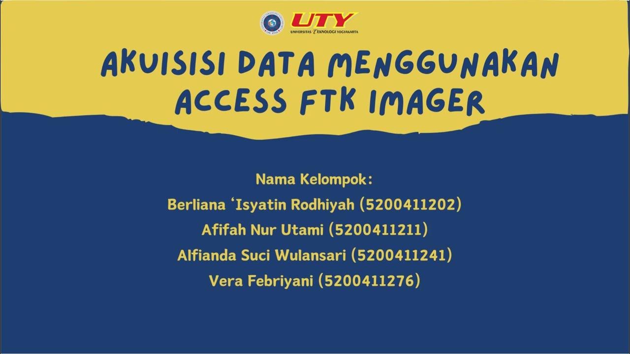 Akuisisi Data Menggunakan Access FTK Imager || Forensik Digital - YouTube