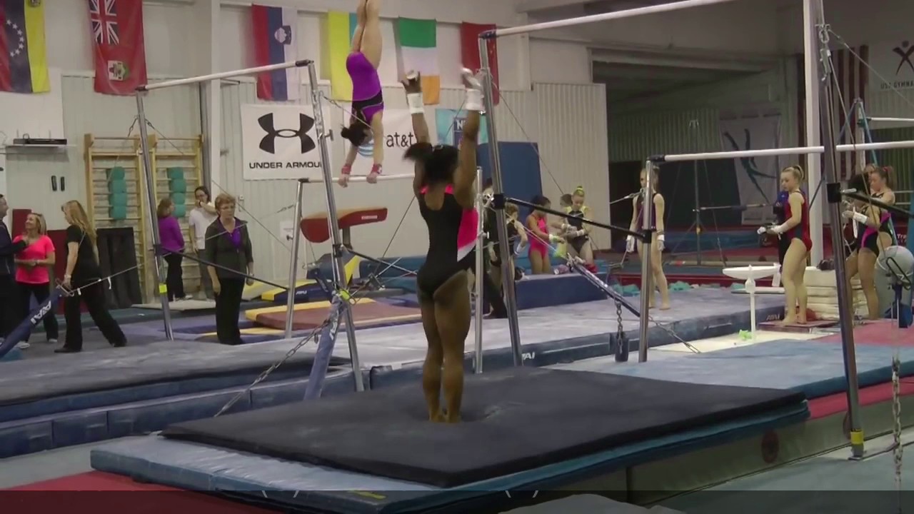 Simone Biles Upgraded Bars Routine (CoP 2017-20) - YouTube