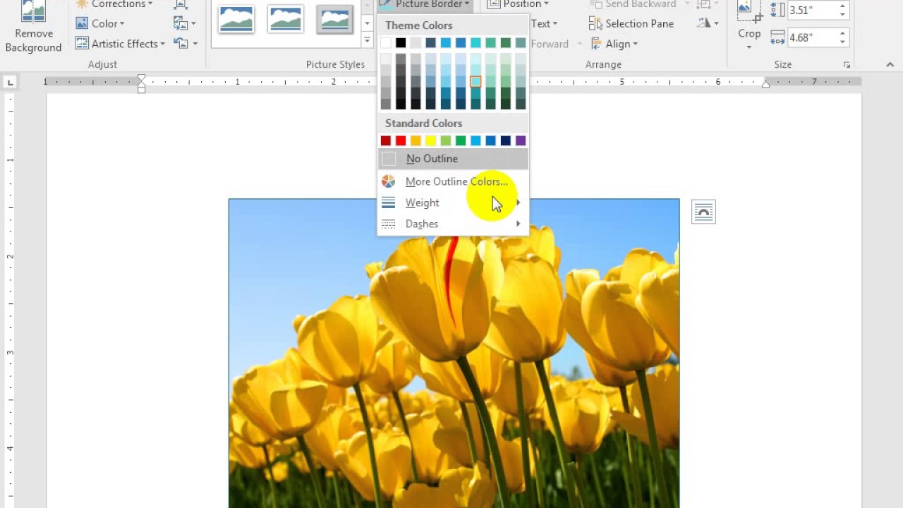 How To Add And Style The Image Border In Word YouTube How To Add And Style The Image Border In Word YouTube