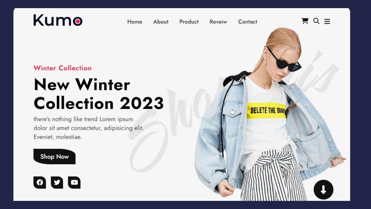 Create A Website Design Using Pure Html And Css Only Youtube 5994