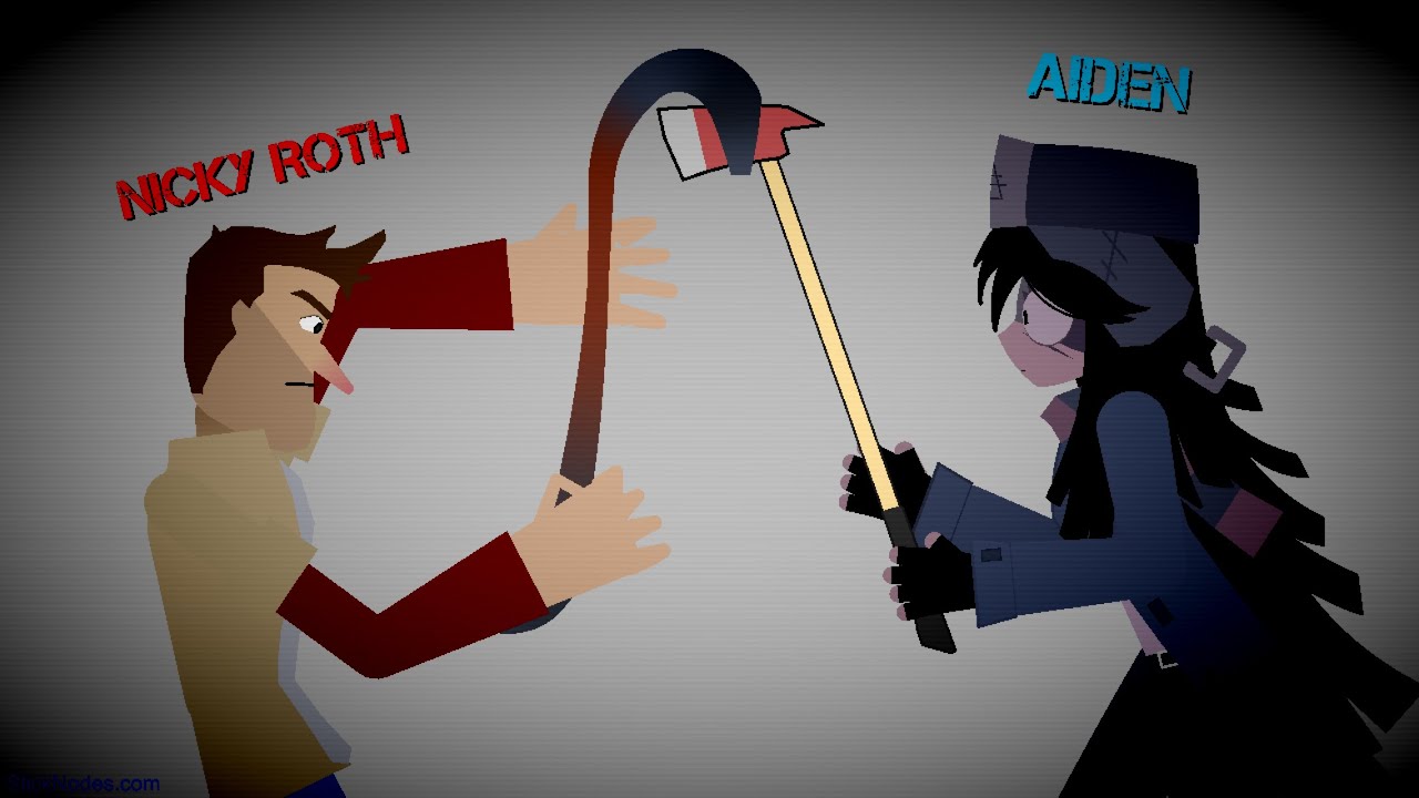 Nicky Roth vs Aiden | Hello Neighbor x FPE | Stick nodes animation ...