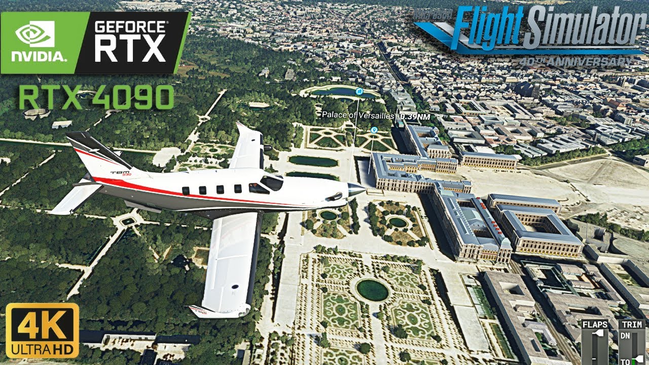Flight Simulator 2020 Versailles Palace, France RTX 4090 Ultra Settings ...