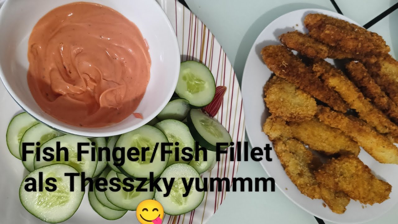 Easy lunch Fish Finger with cucumber and mayo ketchup dip - YouTube