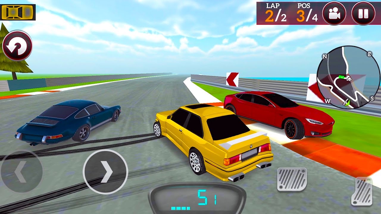 Two-door classic racing cars win 1st 2nd on race tracks - YouTube