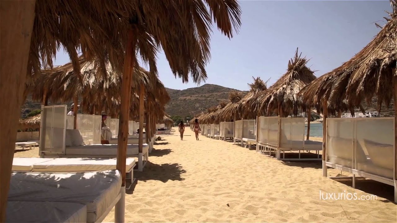 Live the Experience of Free Beach Bar Restaurant in Ios Island - YouTube