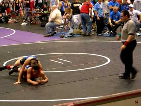 Joshua Dula defeats opponent at 2010 NC Middle School State ...