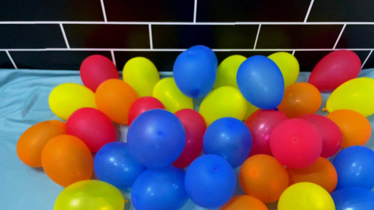 ASMR Popping 40 Small Balloons – Continuous Mini Pops - YouTube