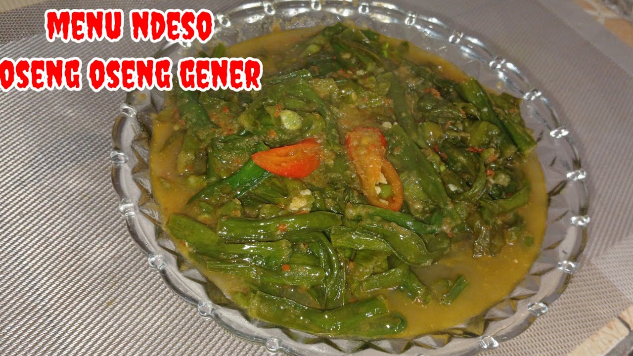 menu ala ndeso oseng oseng genjer - YouTube