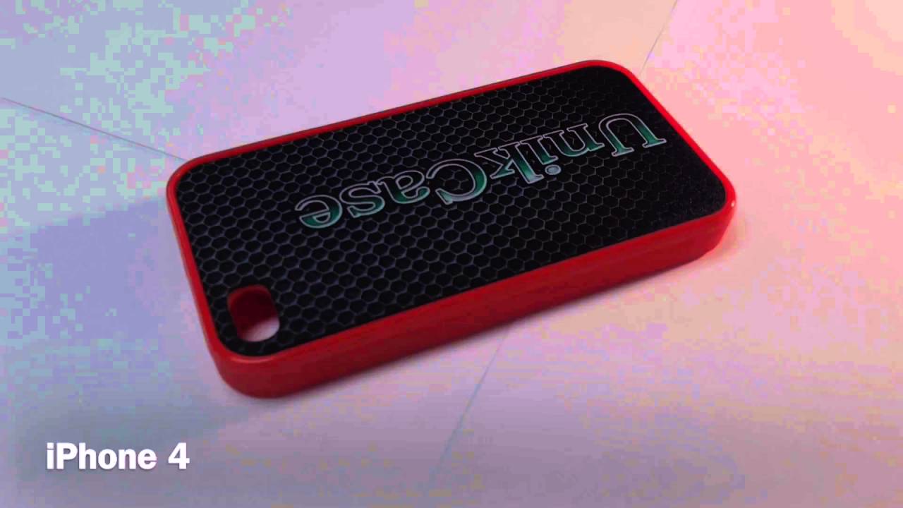 How to Create Personalized iPhone 4 4S Red custom case - YouTube
