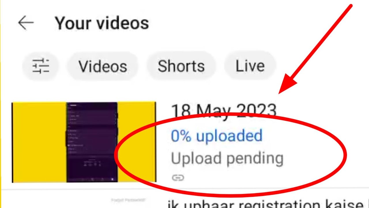 Youtube Videos Upload Pending Problem Solve Youtube