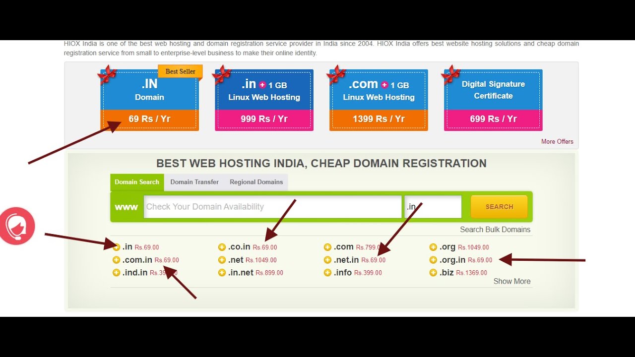 low price domain in india | buy cheap domain 69 - YouTube