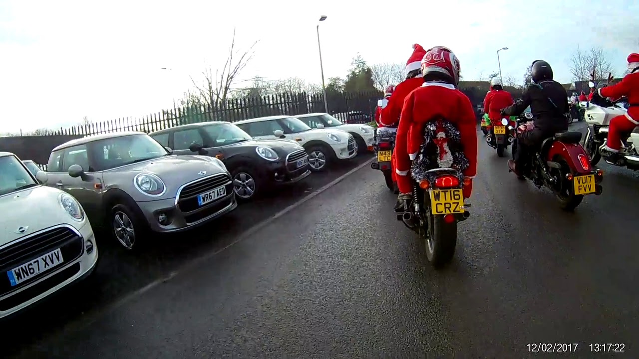 Santas On A Bike 2017 full ride Part 01 - YouTube