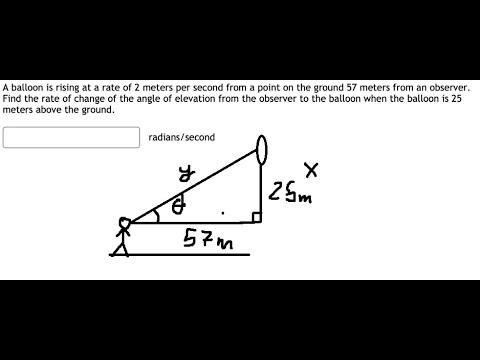 Calculus Help: A balloon is rising at a rate of 2 meters per second ...
