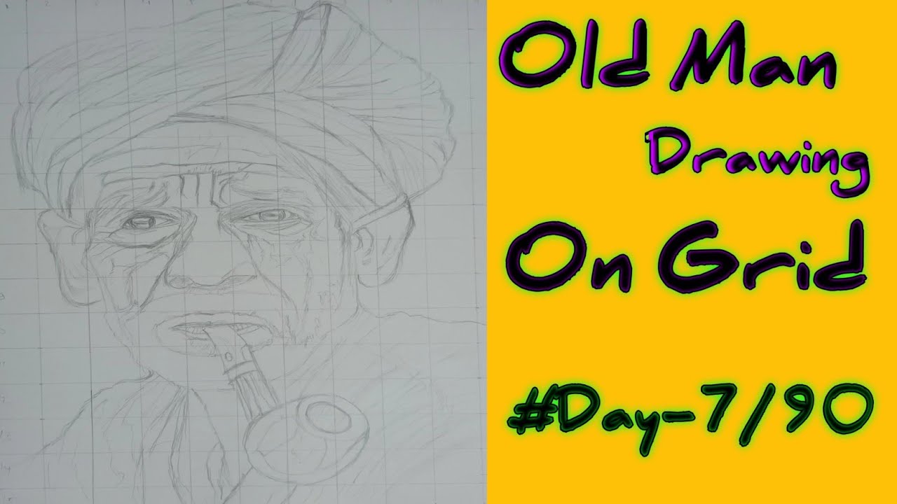 How To Draw A Old Man |Old man face drawing |90 Days Drawing Challenge ...