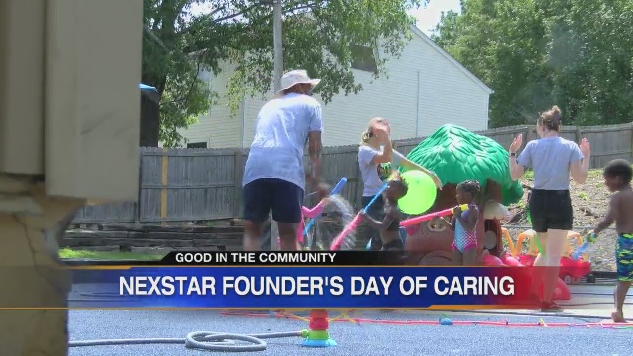 FOX 16 News crew members spending time volunteering for Founder's Day of Caring - YouTube