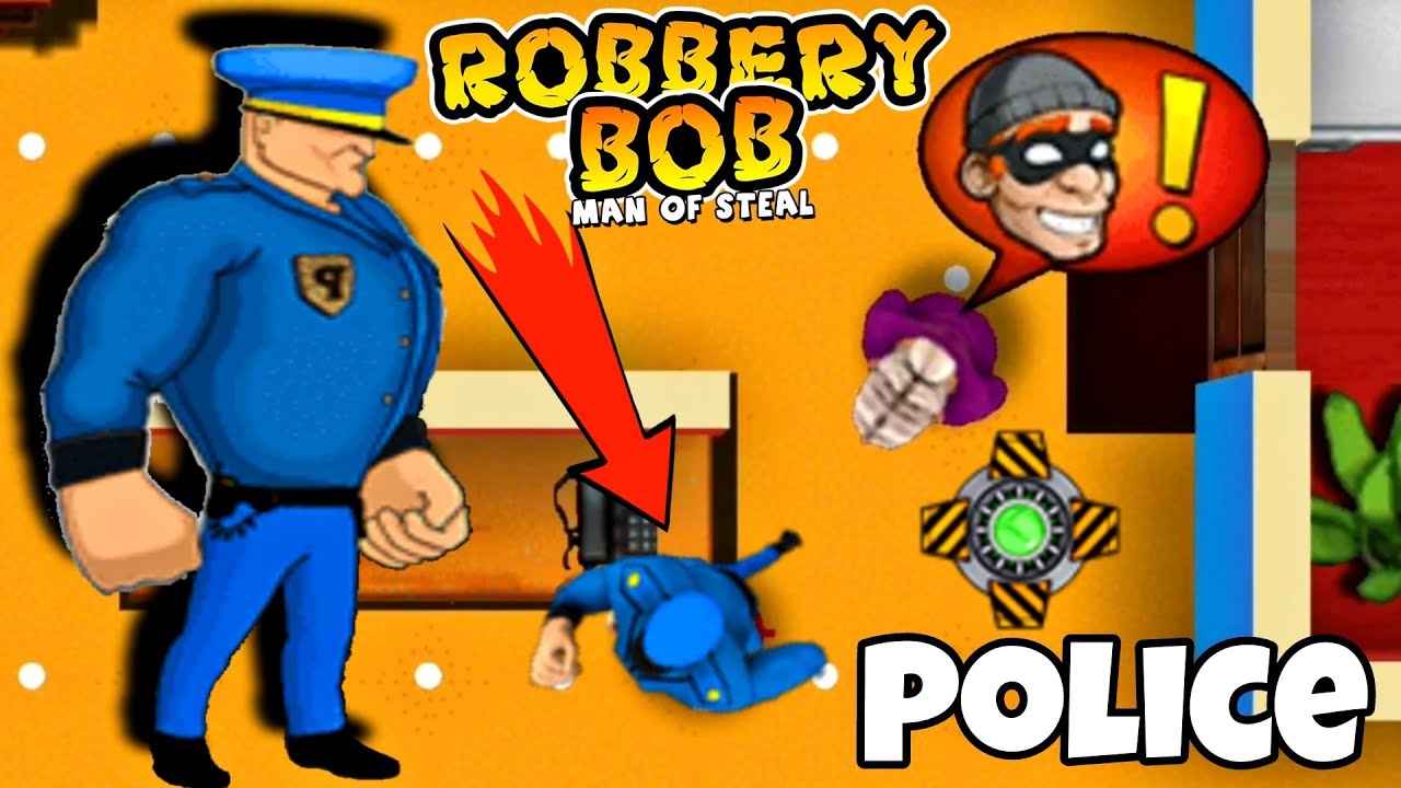 Robbery Bob - Blue Police vs All Police Funny Gameplay Part 1 - YouTube