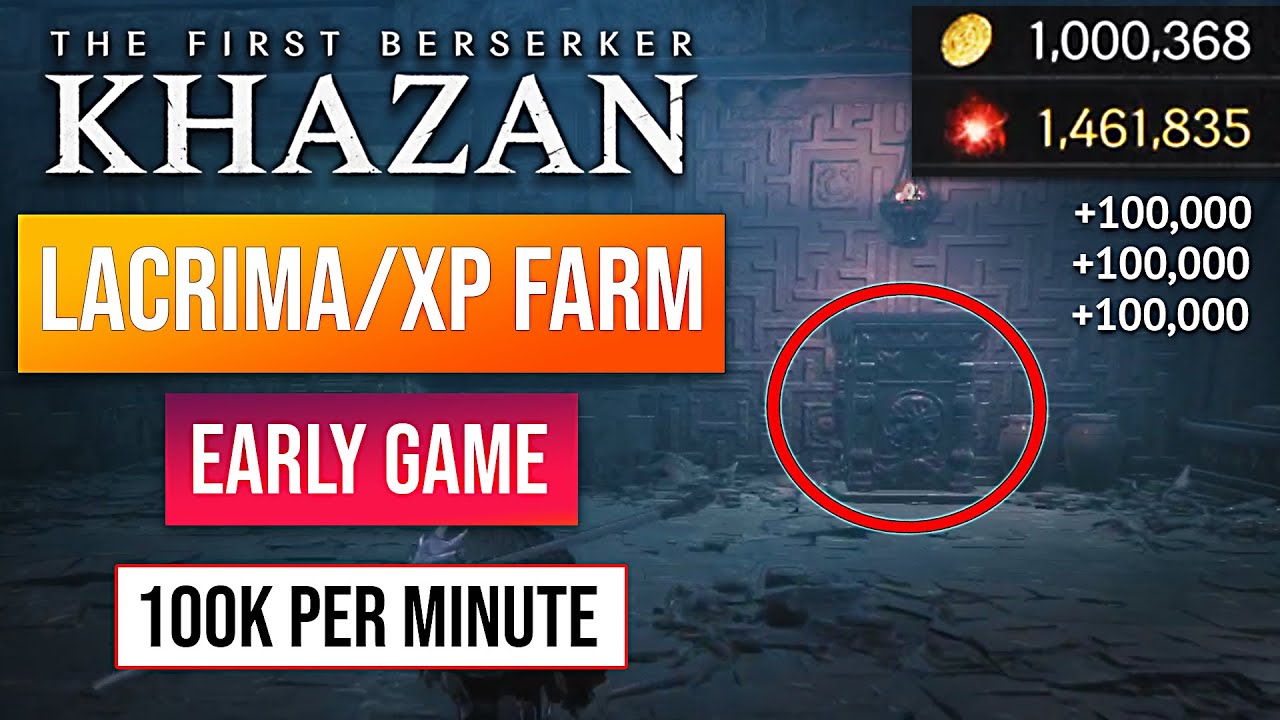 The First Berserker Khazan XP Farm | Lacrima Farm Early Game! 100k Per ...
