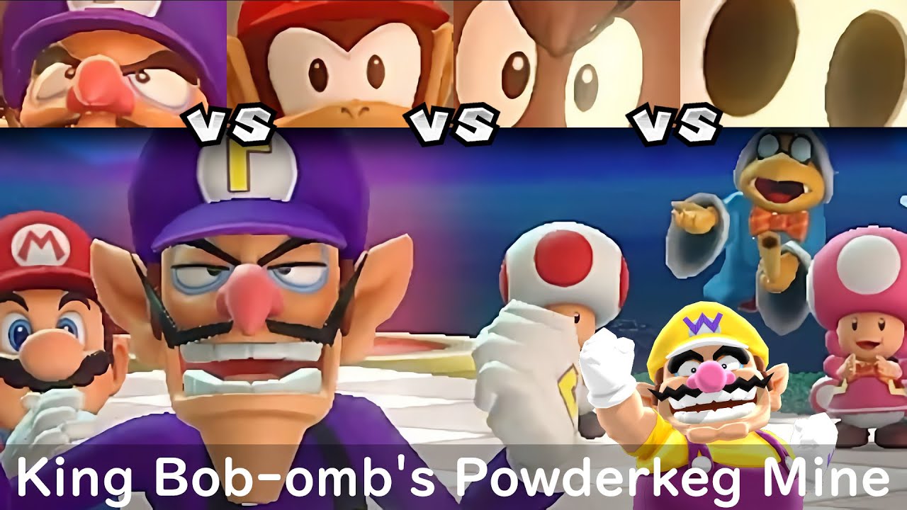 Super Mario Party Waluigi vs Diddy Kong vs Shy Guy vs Goomba #81 King ...