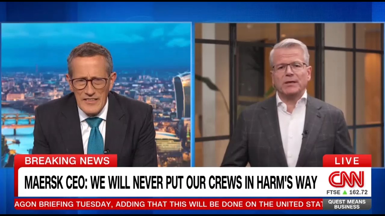 Maersk CEO Vincent Clerc Quest Means Business CNN interview - YouTube