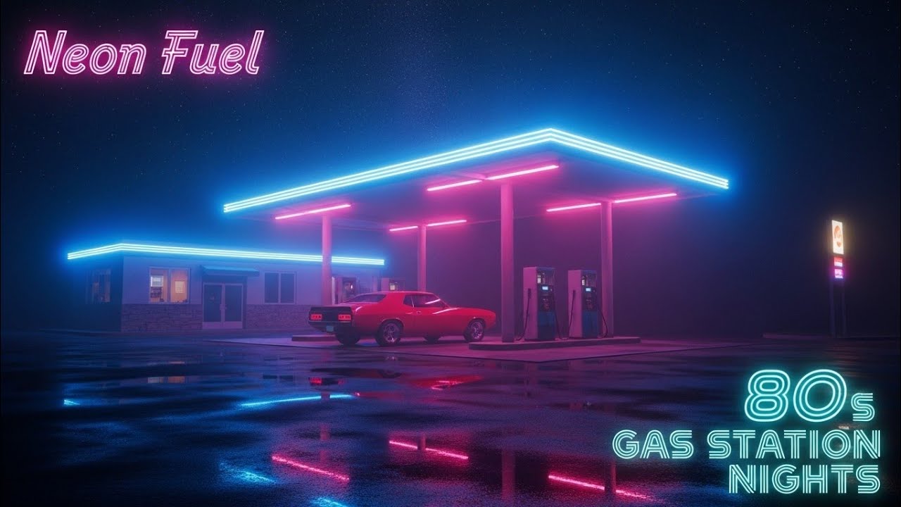 🔴 Neon Fuel | Late Night Synthwave at the 80s Gas Station - YouTube