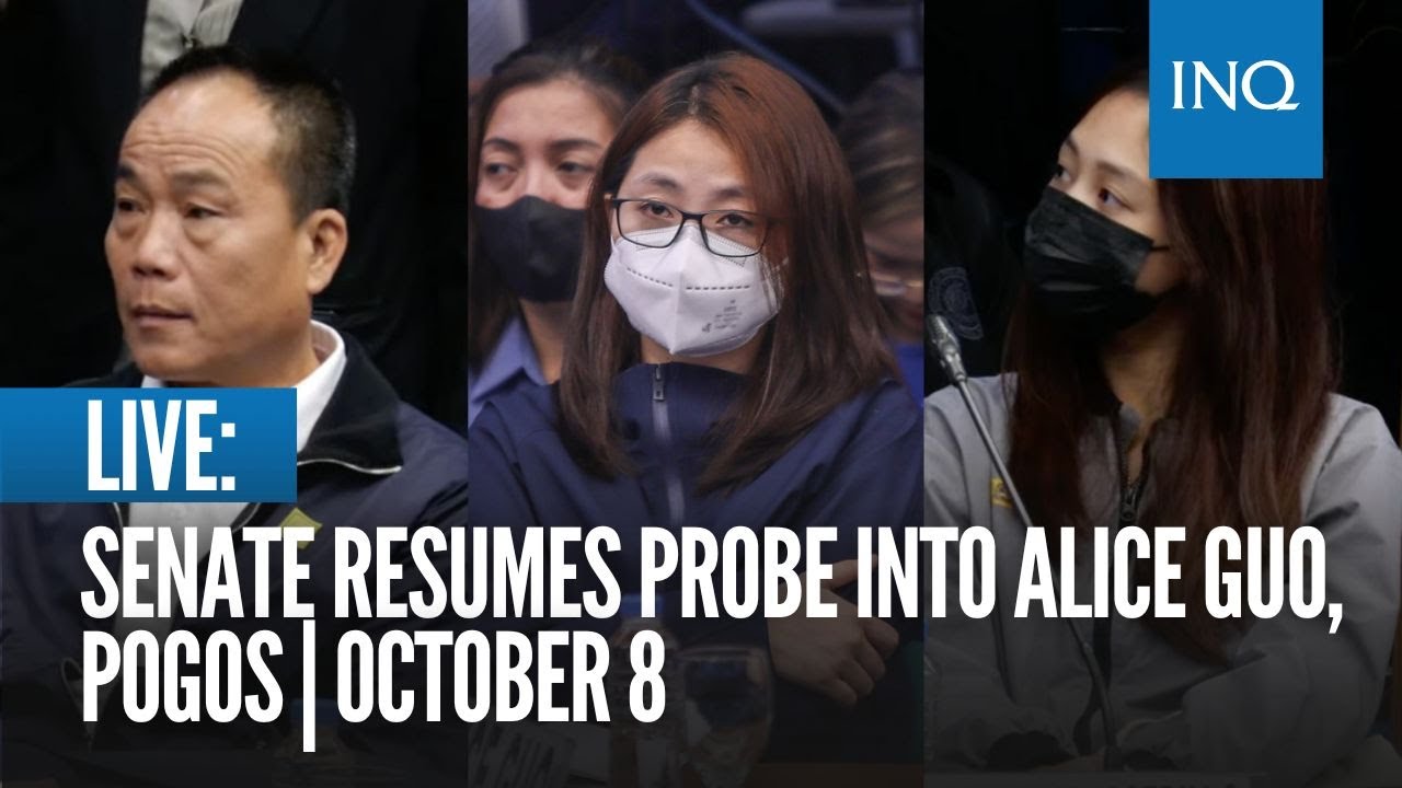 LIVE: Senate resumes probe into Alice Guo, Pogos | October 8 - YouTube
