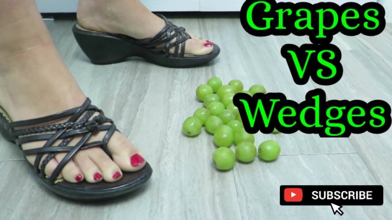 Crushing-Stomping on Grapes in Wedges *FETISH -ASMR** 18+ - YouTube
