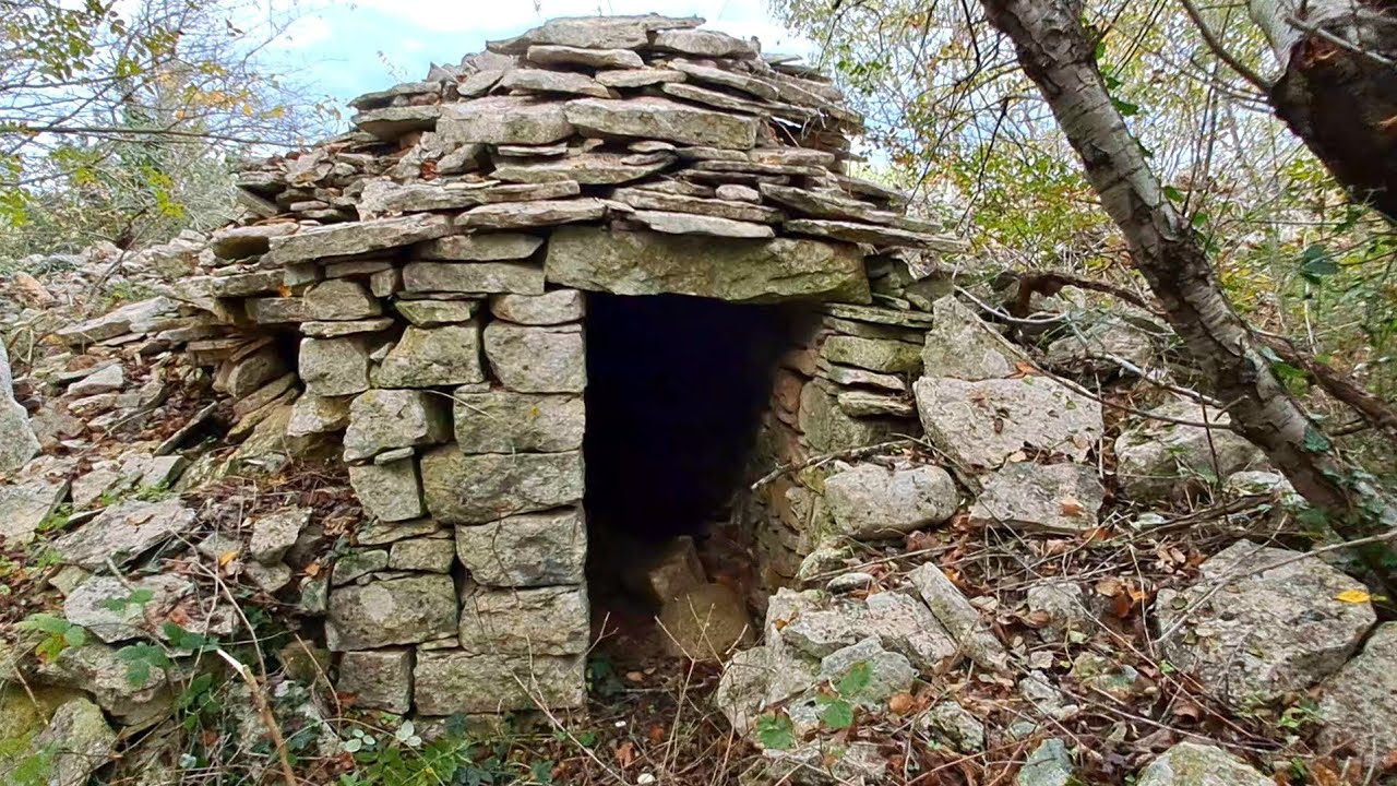 DISCOVERING an OFF - GRID HIDDEN 18th CENTURY OLD STONE HUT in the ...