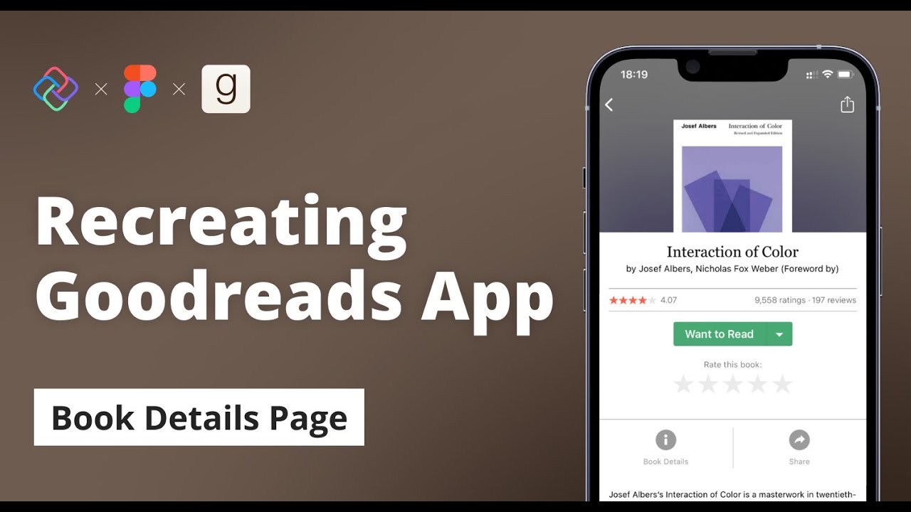 Replicating Goodreads App - Book Detail Page with Figma and Uno Platform - YouTube