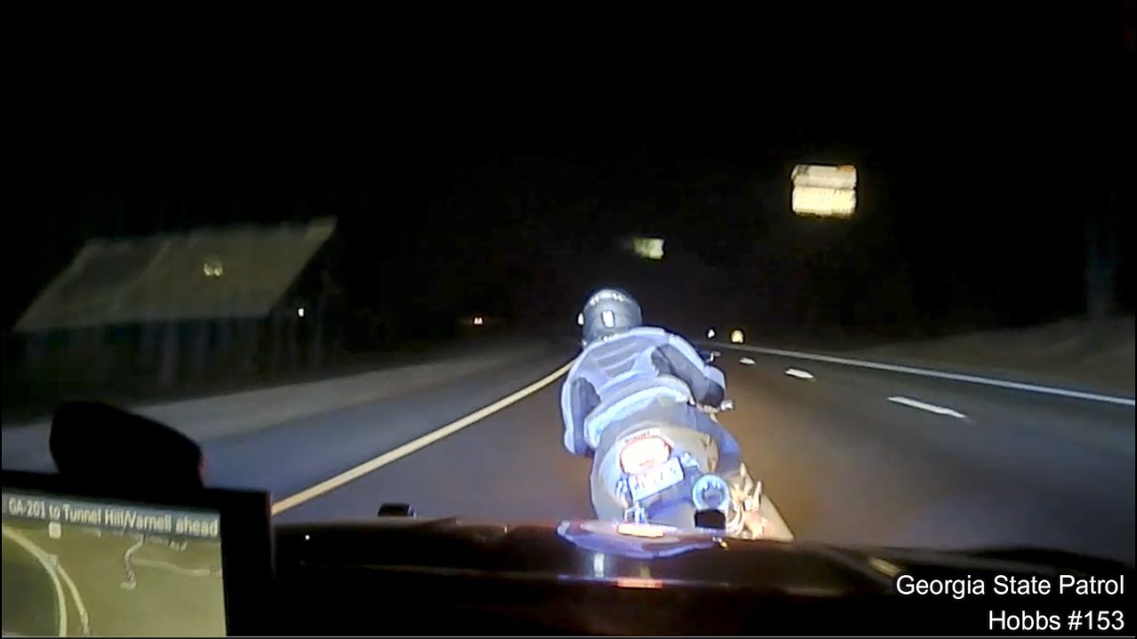 GSP Forces Suzuki GSXR to Crash to End Pursuit - YouTube