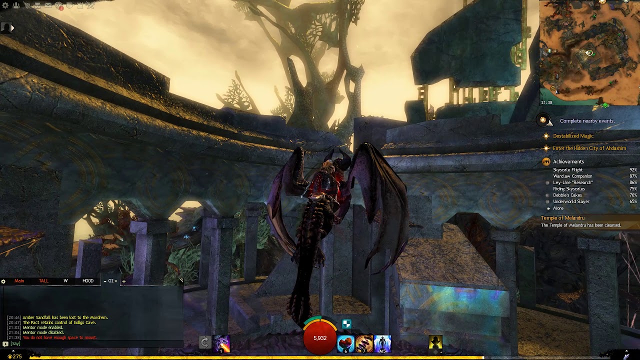 Guild Wars 2 (Skyscale Flight) - 27 Cursed Shore - YouTube