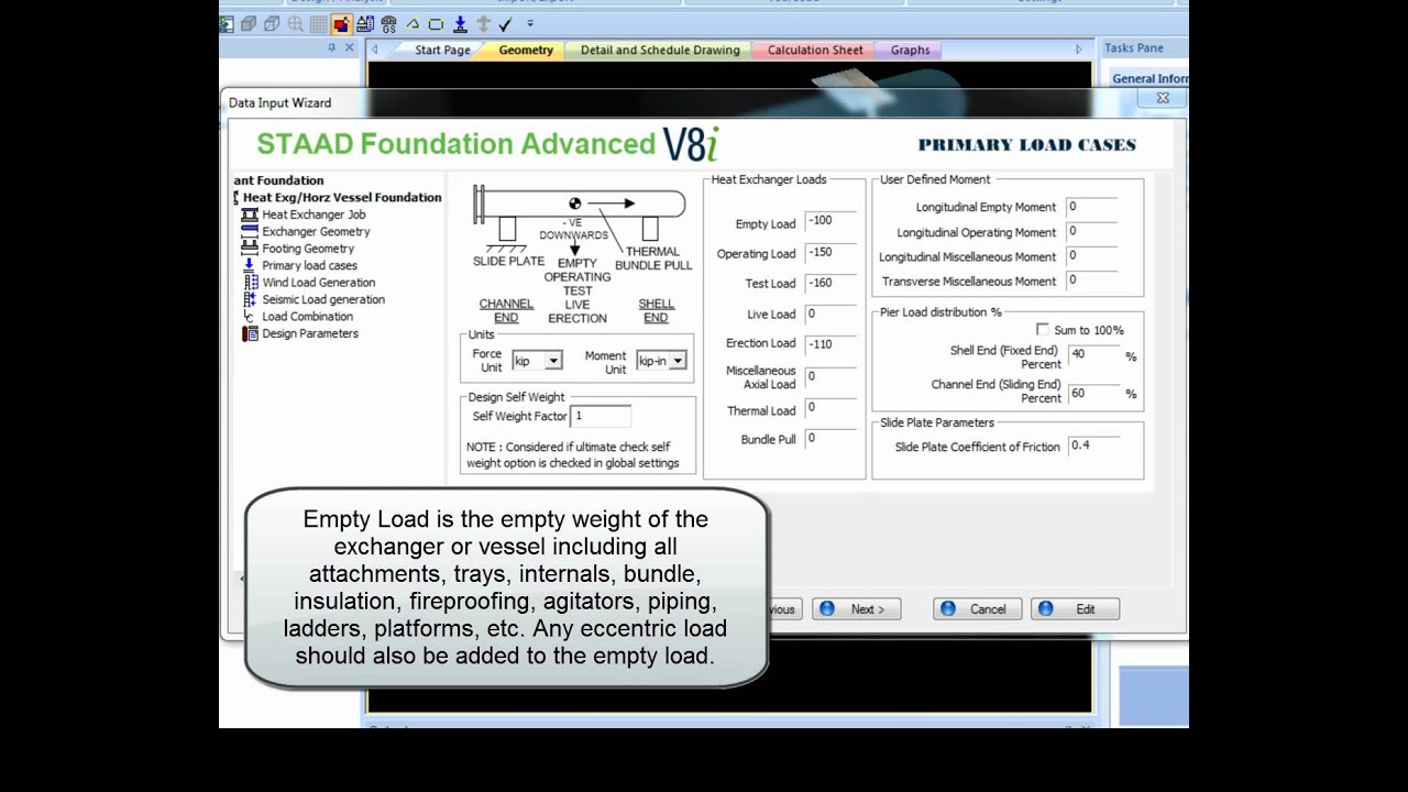 Video 12 Heat Exchanger or Horizontal Vessel Foundation Isolated Design ...