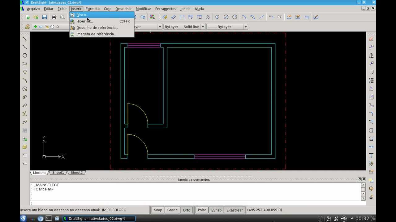 [tutorial][pt_BR]Draftsight 06 blocos (parte1) - YouTube