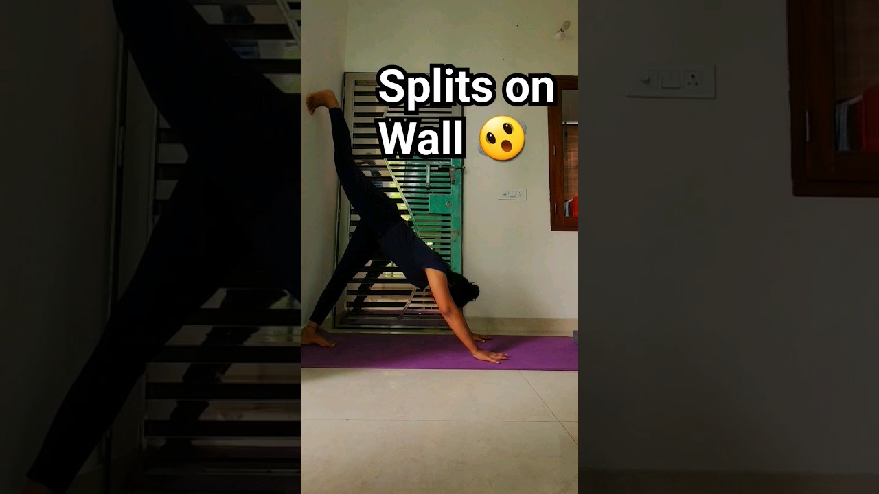 Trying Splits on Wall #Wallsplits #split #jhumka #shorts - YouTube